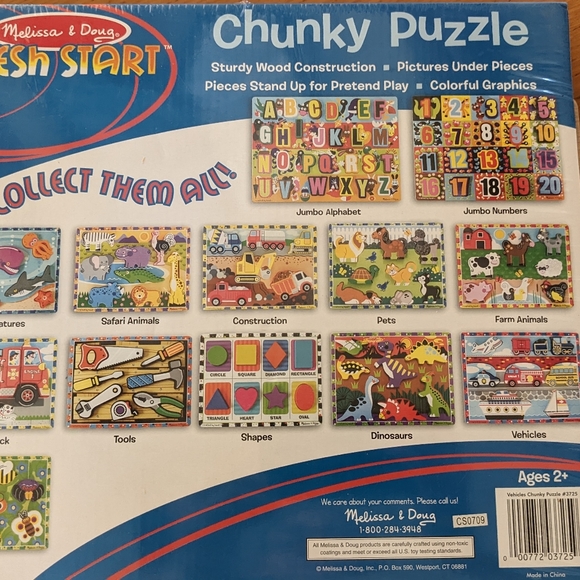 Melissa & Doug | Toys | Melissa And Doug Fresh Start Chunky Puzzle ...